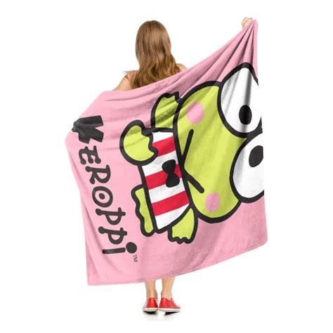 Dropship Keroppi Waves Aggretsuko Comics Silk Touch Throw Blanket 50