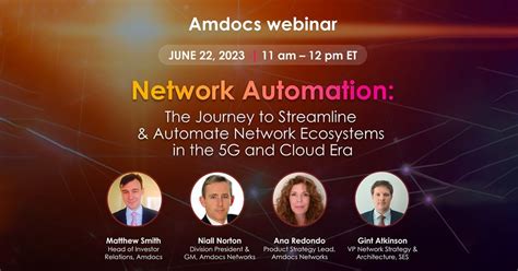 Amdocs On Linkedin Amdocs Webinar Network Automation The Journey To