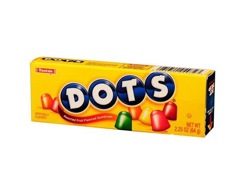 Dots Assorted Fruit Flavored Gumdrops 2 25 Oz Box 24 Box Sale
