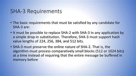 Information And Network Security 40 Sha3 Secure Hash Algorithm Ppt