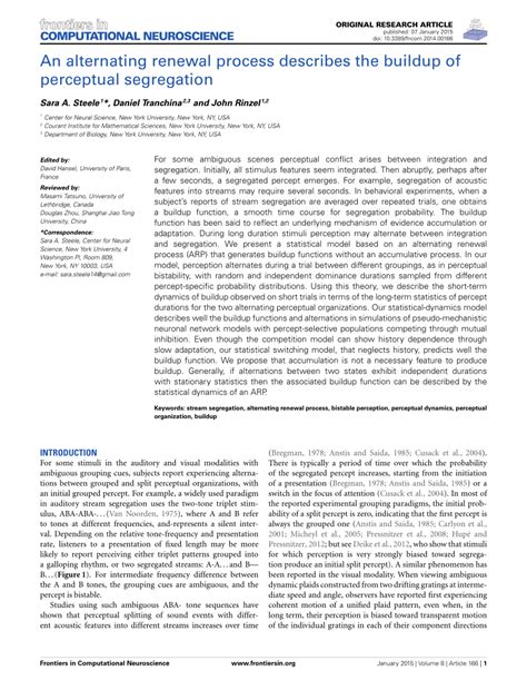 Pdf An Alternating Renewal Process Describes The Buildup Of