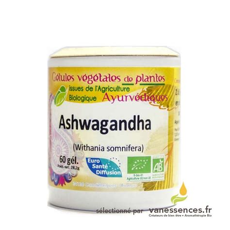 Ashwagandha bio poudre en gélules Produit ayurvédique