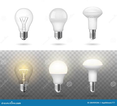 Low Energy Fluorescent Halogen And Incandescent Light Bulbs Realistic