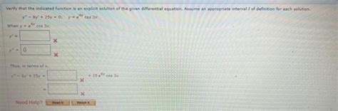 solved verify that the indicated function is an explicit