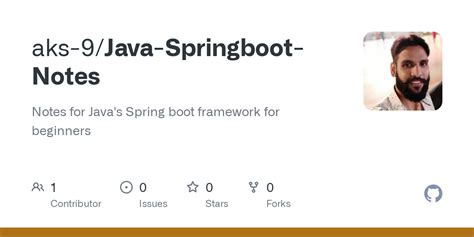 Github Aks 9java Springboot Notes Notes For Javas Spring Boot Framework For Beginners
