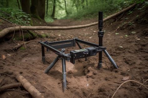 Premium AI Image | A metal detector frame with a camera attached ...