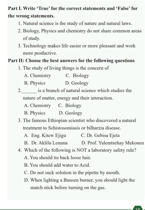 Part I Write True For The Correct Statements Studyx