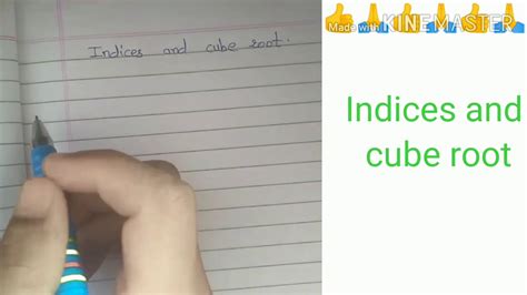 Indices And Cube Root Std 8th Youtube