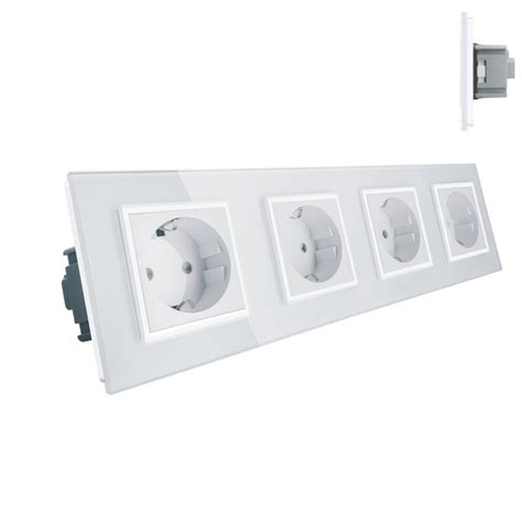 Livolo Szklane Gniazdo Wtykowe 4 X 230v 16a B 5902510712426 • Cena