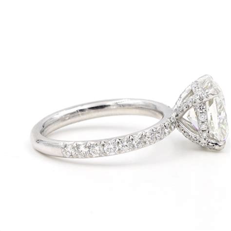French Cut Diamond Basket Engagement Setting 2mm In 14K White Gold