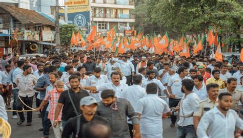 Day 20 Of Tn Bjps Padyatra Massive Support Pours Out For Annamalai In