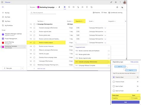 Microsoft Planner Task Dependencies Critical Path And Portfolios Jiji