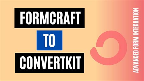 How To Integrate Formcraft To Convertkit Youtube
