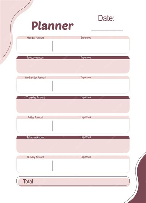 Premium Vector Plan Weekly