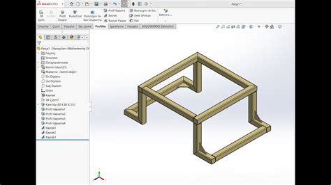 Solidworks Weldments Tutorial Solidworks Profil Çalışması Youtube