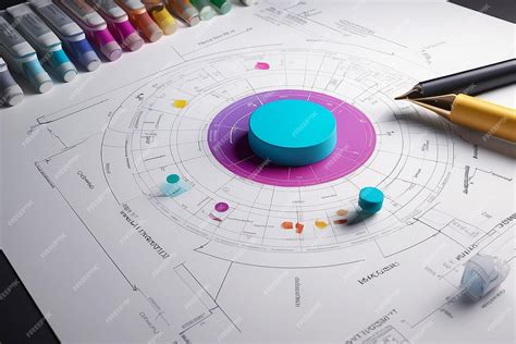 Scientific Diagram Illustration Mockup Premium Ai Generated Image