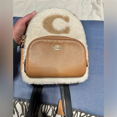 Coach Bags Coach Mini Court Shearling And Cobblestone Leather