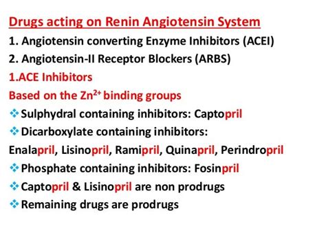 Angiotensin Converting Enzyme Inhibitors