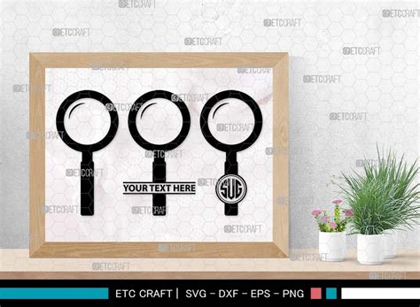 Magnifying Glass Monogram Magnifying Glass Silhouette Magnifying