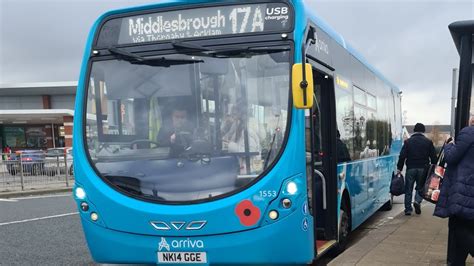 Mega Rattles Arriva North East 1553 NK14 GGE Wright StreetLite DF Max