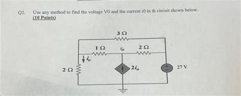 Solved Use Any Method To Find The Voltage V And The Chegg