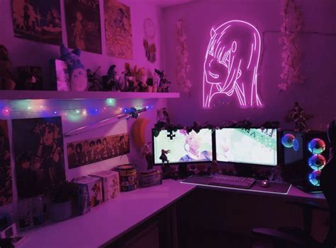 Kawaii Girls Gaming Setup Video Game Rooms Game Room Design Gaming