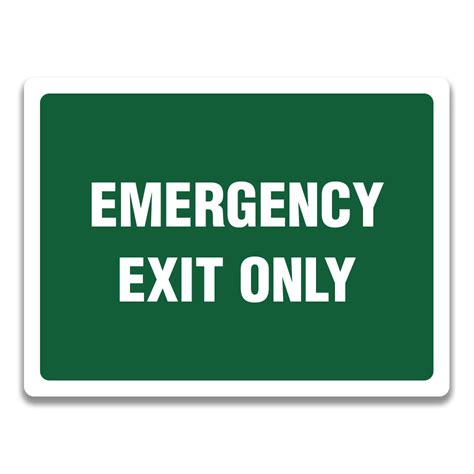 Emergency Exit Stairway Left Sign Safety Sign And Label