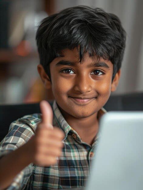 Premium Photo Boy Using Laptop