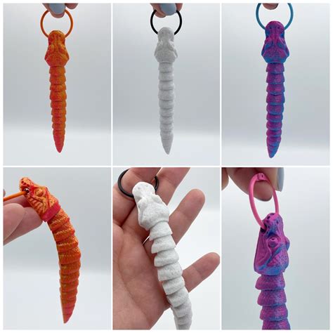 Ball Python Keychain 3d Printed Keychain 3d Printed Ball Python