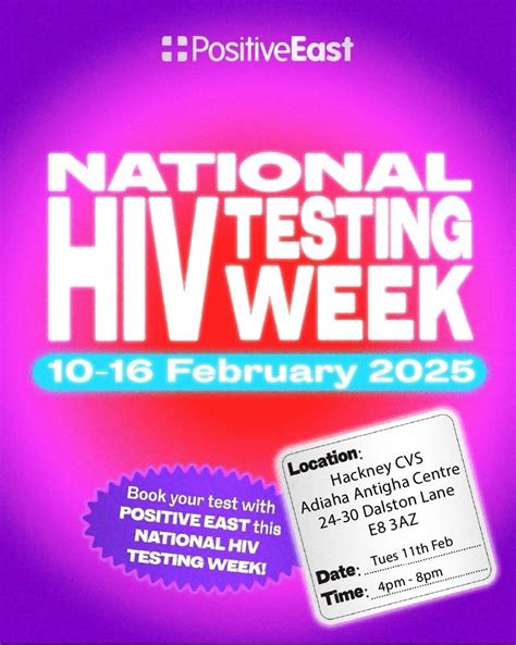Its Day 2 Of National Hiv Testing Week 2025 And Positive East Are