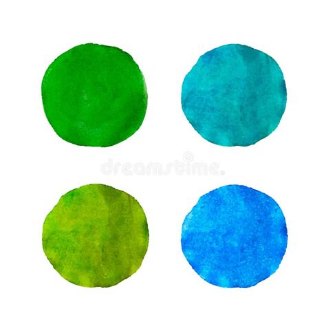 Conjunto De Colorido Acuarela Vector Ilustración del Vector