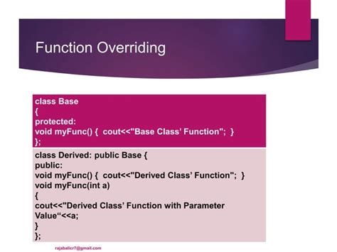 Function Overloading And Overriding Pptx Programming Languages