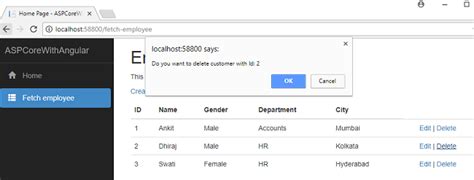 Crud Operations With Aspnet Core Using Angular 5 And Adonet
