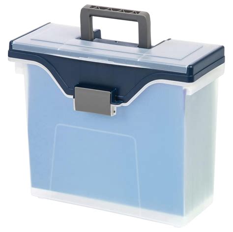 CintBllTer Small Mobile File Box Letter Size Clear Blue 111092 Walmart Com