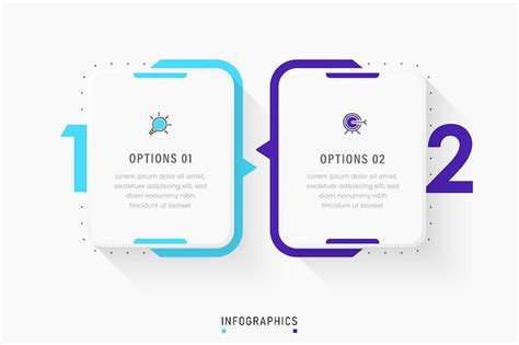 Vector Infographic Label Design Template With Icons And 2 Options Or