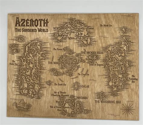 Azeroth Map From The World Of Warcraft Breakpoint Laser
