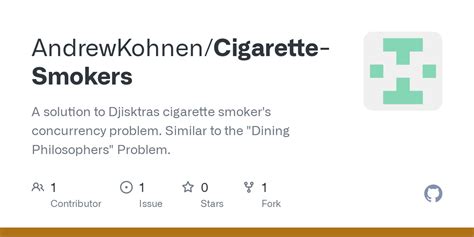 Github Andrewkohnen Cigarette Smokers A Solution To Djisktras Cigarette Smoker S Concurrency