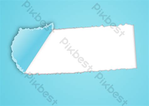 찢어진 종이 배경 블루 화이트 Png Psd 무료 다운로드 Pikbest