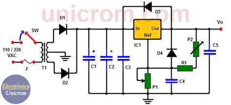 Fuente de voltaje variable con LM350K Electrónica Unicrom
