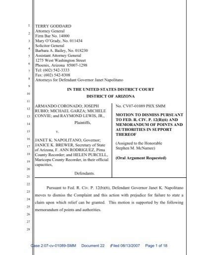 Motion To Dismiss Brennan Center For Justice