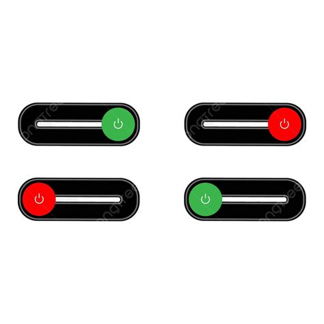 Button On Off 5 Vector Power Switch Vector Vector Power Switch Png And Vector With