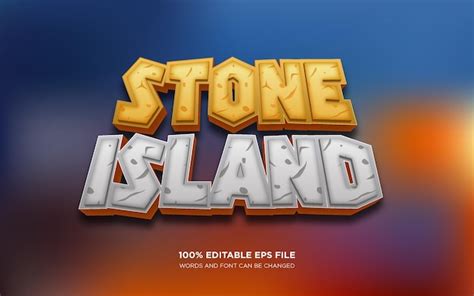 Premium Vector Stone Island 3d Text Style Effect