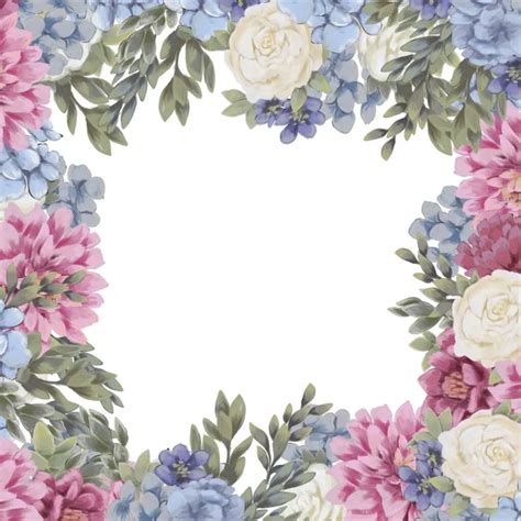 Floral Frame For Design Save The Date Cards Invitations Posters And
