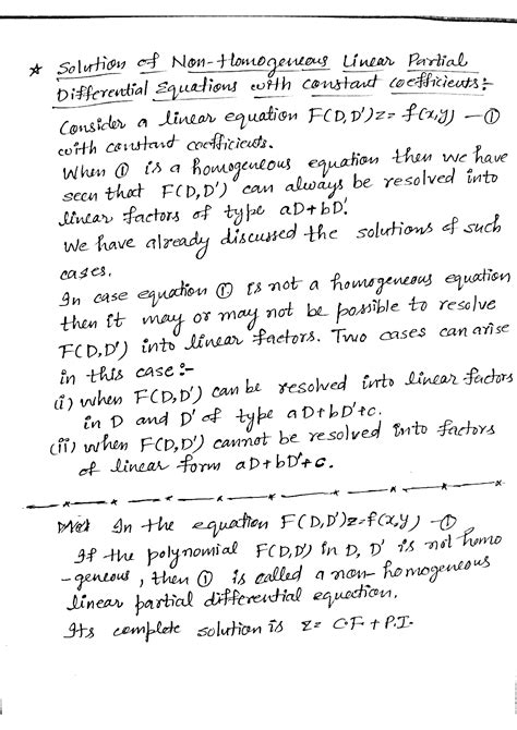Solution Solution Of Non Homogeneous Linear Pde With Constant Coeff