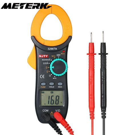 NJTY Digital Clamp Meter Counts Auto Range Multimeter With NCV Test AC DC Voltage AC