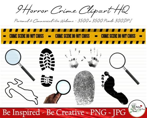 9 Crime Murder Scene Clipart Bundle Detective Police Etsy Canada