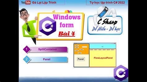 4 Winform C 2022 Panel SplitContainer Winforms C 2022 Step By Step For Beginners