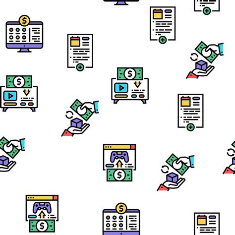 Subscription Content Vector Seamless Pattern 10144155 Vector Art At