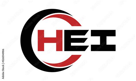 Hei Three Letter Swoosh Logo Design Vector Template Monogram Logo