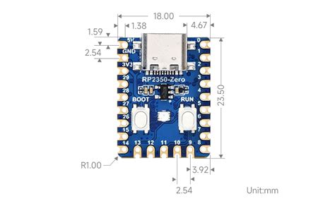 Rp2350 Zero Razvojna Ploča Dual Core And Dual Architecture